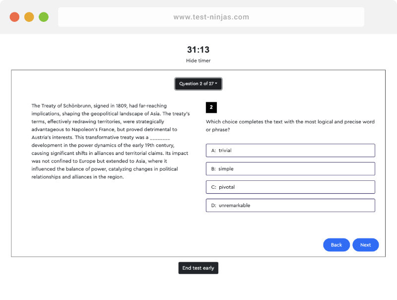 Test Ninjas | The Ultimate Digital SAT Practice Platform